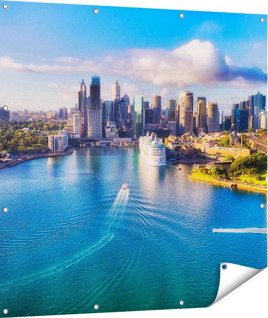 Gards Tuinposter Sydney Stad bij de Haven - 110x110 cm - Tuindoek ...