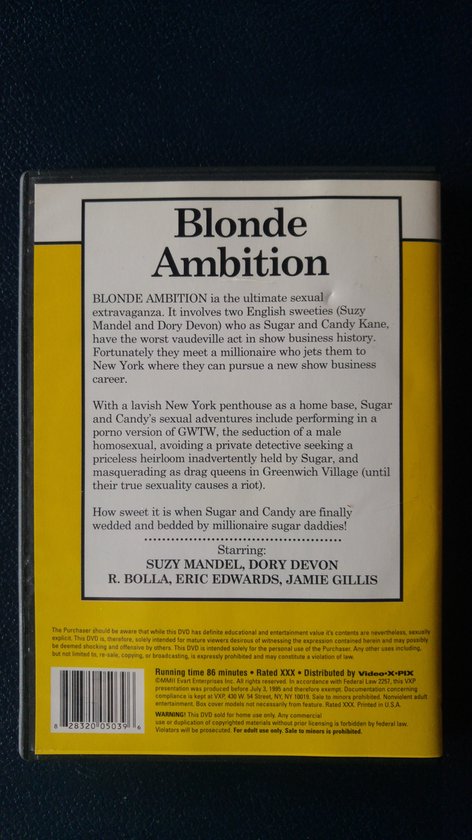 Blonde Ambition Suzy Mandel Dvd 1977 Dvd Suzy Mandel Dvds