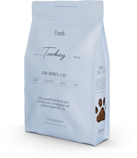 TRUTH - hondenvoeding - Ons KALKOEN recept voor VOLWASSENEN - 2.5kg ...