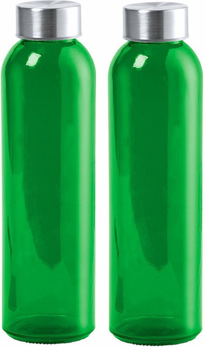 Gourde en Verres /gourde/gourde de sport - 2x - vert transparent - avec ...