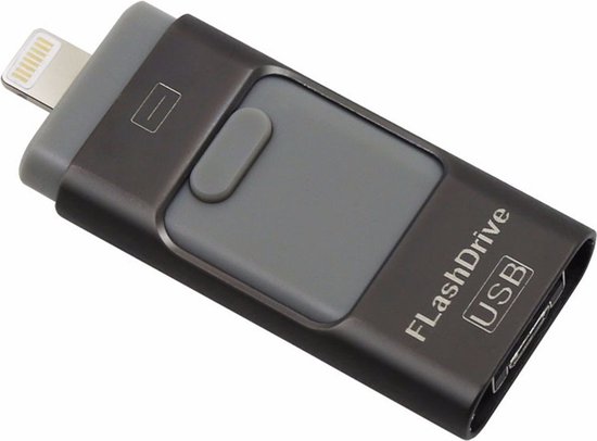 Xd Xtreme - Flashdrive 64GB - 3 in 1 - Zwart - lightning - micro usb ...