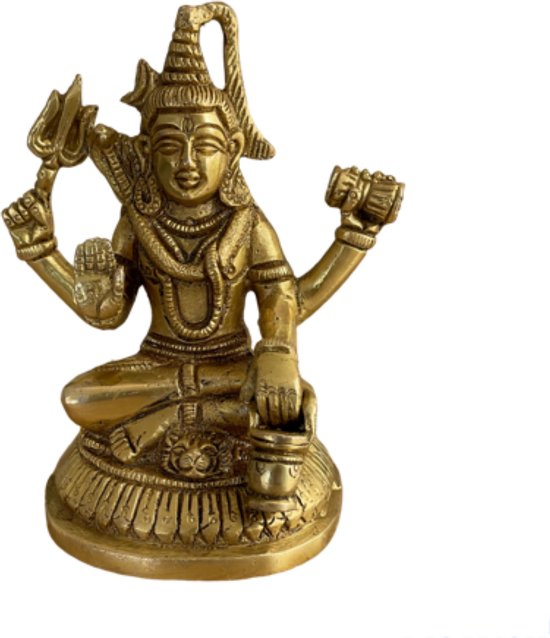 Beeld van God Shiva 13 cm Brons | bol