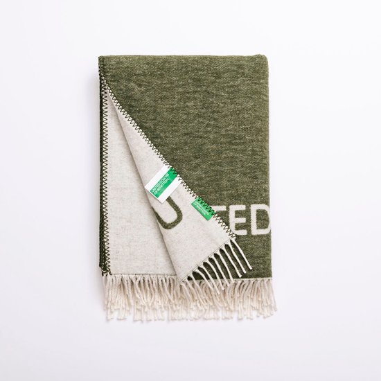 Deken Benetton LOGO RAINBOW BE Wit Groen | bol