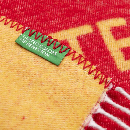 Deken Benetton LOGO RAINBOW BE Rood Geel | bol.com