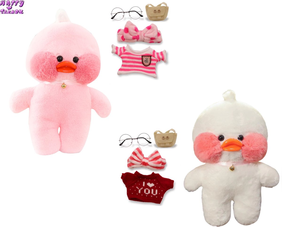 Happy Trendz® Paper Duck - Cute Eend - Duck 2 Knuffels - Schattig Eend ...