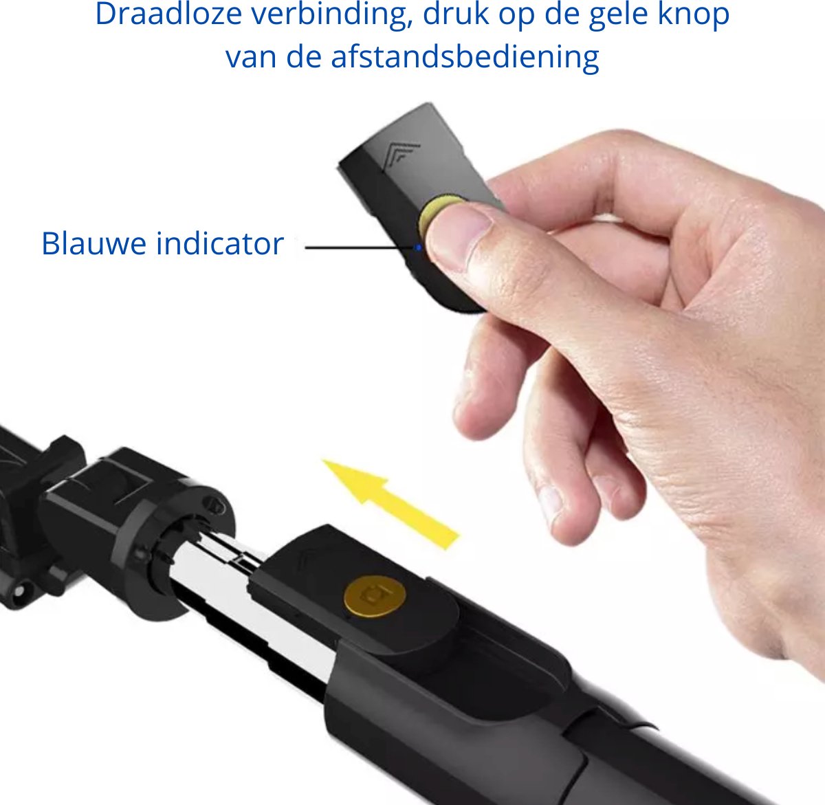 3-In-1 Universele Selfiestick Met Opvouwbaar Statief - Driepoot Statief ...