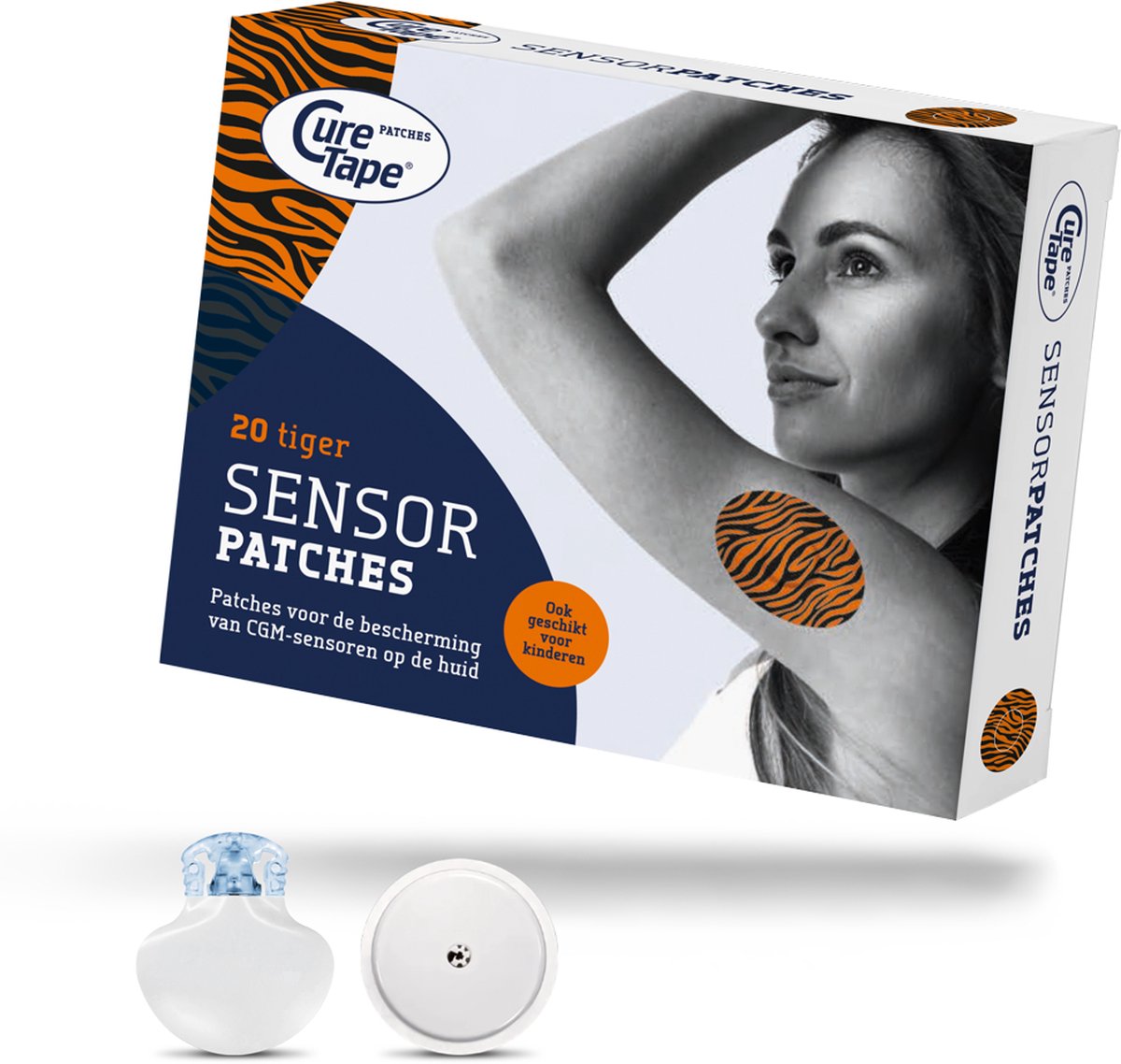 CureTape Patches ART - Sensor Pleisters - Tiger - Pleisters voor ...