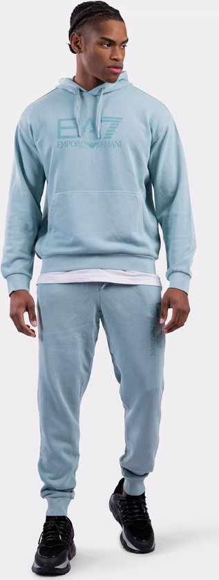 EA7 Emporio Armani Big Logo Hooded Trainingspak Senior Pastel Parchment ...