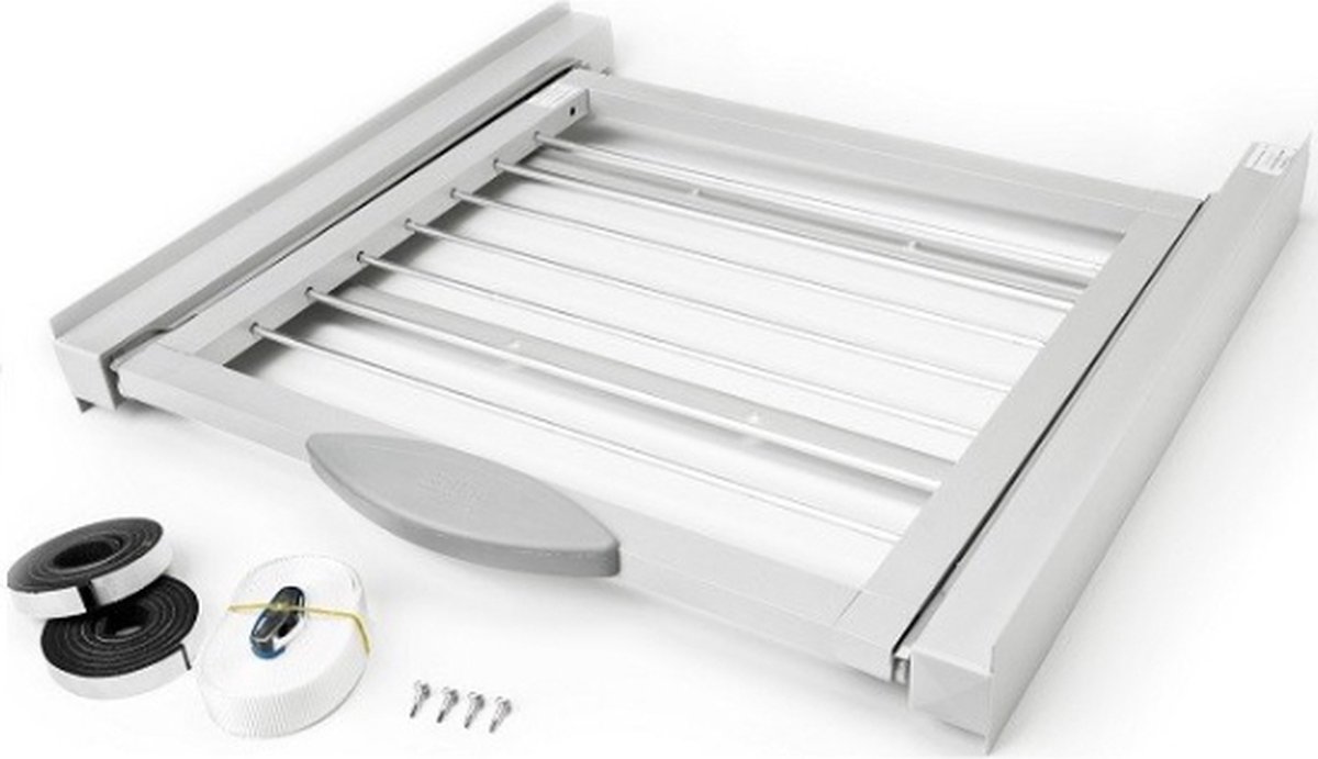 Roller - Aansluitframe wasmachine droger met waslijnrol - 60x60 cm ...