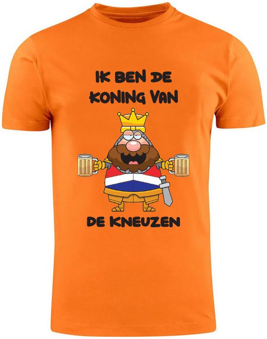 Ik ben de Koning van de kneuzen Oranje Heren T-Shirt | Koningsdag | Grappig | Shirt | bol.com