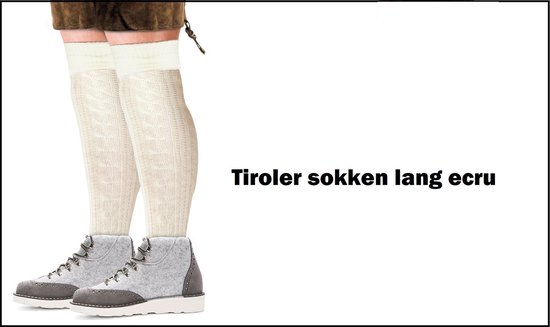 Paar Tiroler sokken lang ecru mt.43-46 - tirol oktoberfest apres ski ...