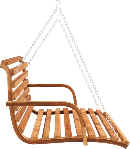 Furniture Limited - Schommelbank 126x92x63 cm gebogen hout met ...