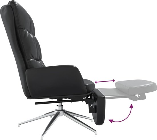 Furniture Limited - Relaxstoel met voetensteun echt leer en kunstleer ...