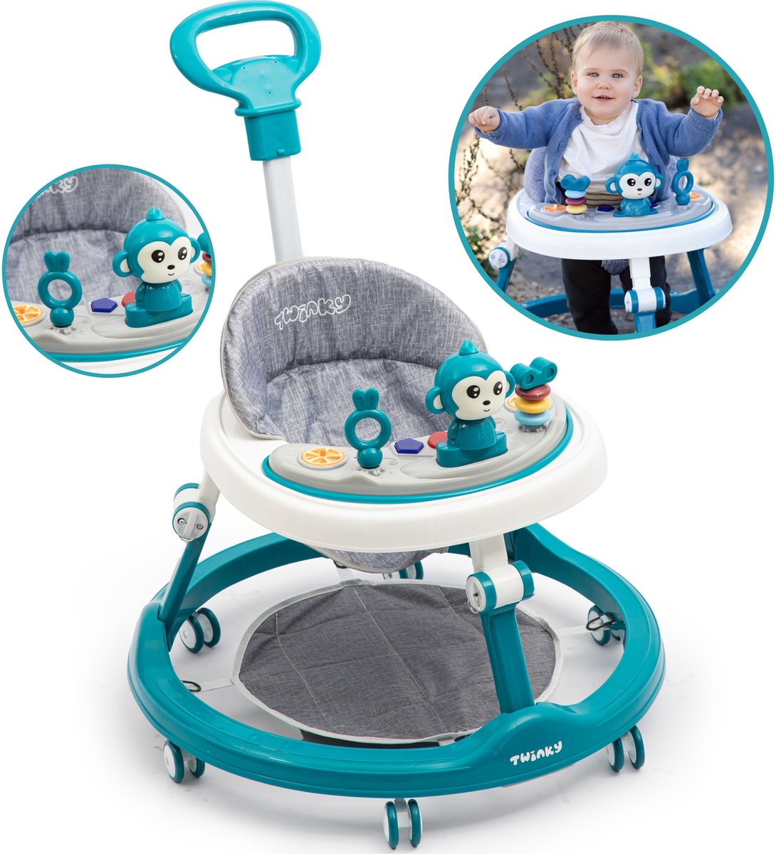 Twinky® Babywalker – Luxe Loopstoel met 3-delige speelset ...