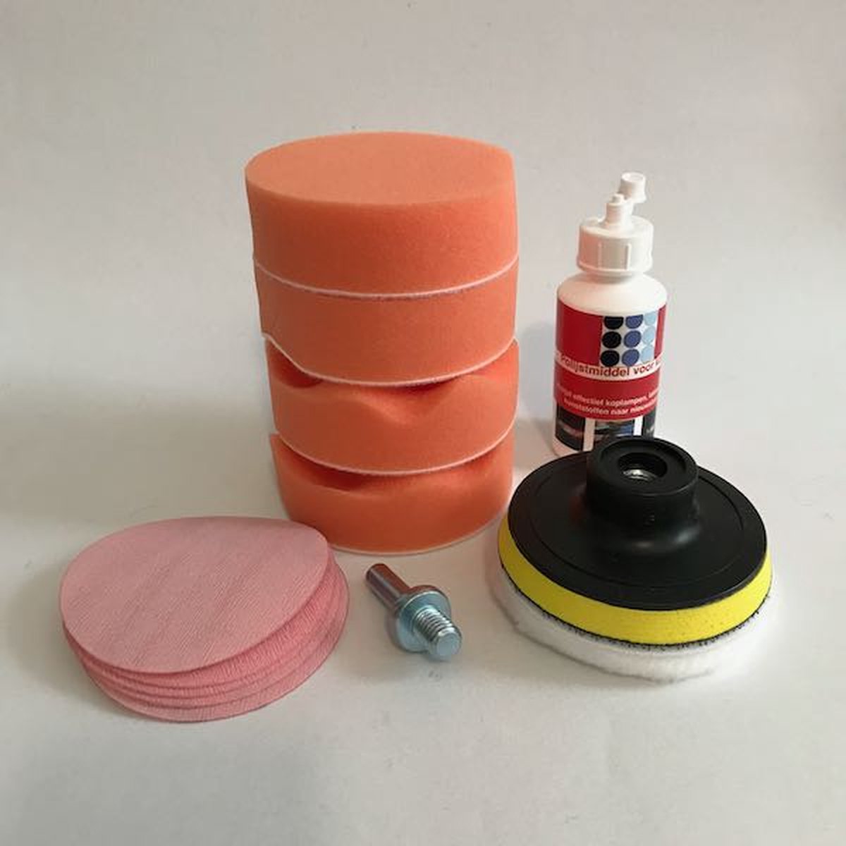 Koplamp Polijst set 75mm Compleet voor Boormachine 12-delig | bol.com