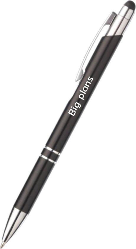 Akyol - big plans pen - zwart - gegraveerd - Motivatie pennen - collega ...