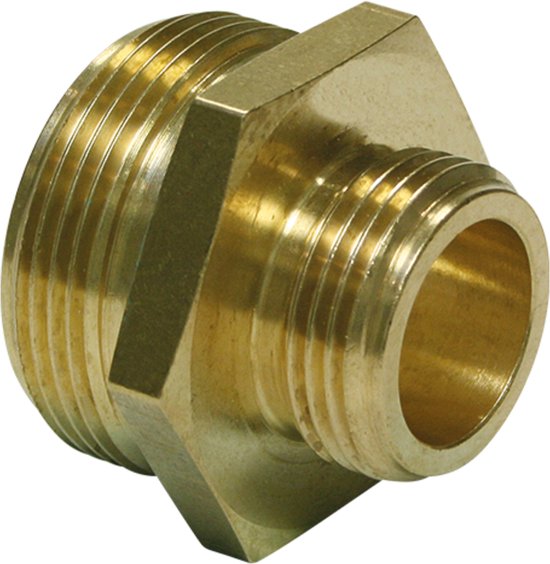 Geka Verloopnippel met zeskant en BSPP buitendraad - Maat: 3/8 x 3/4 | bol