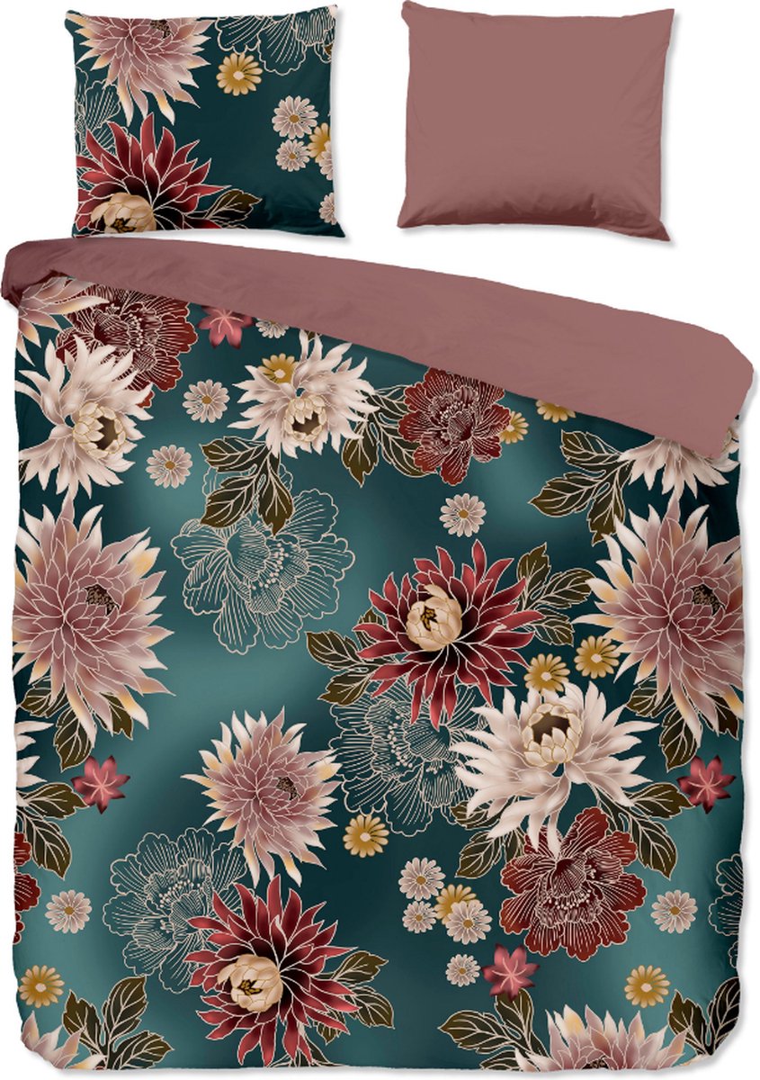 Zachte dekbedovertrek Lizan petrol - 240x200/220 (lits-jumeaux ...
