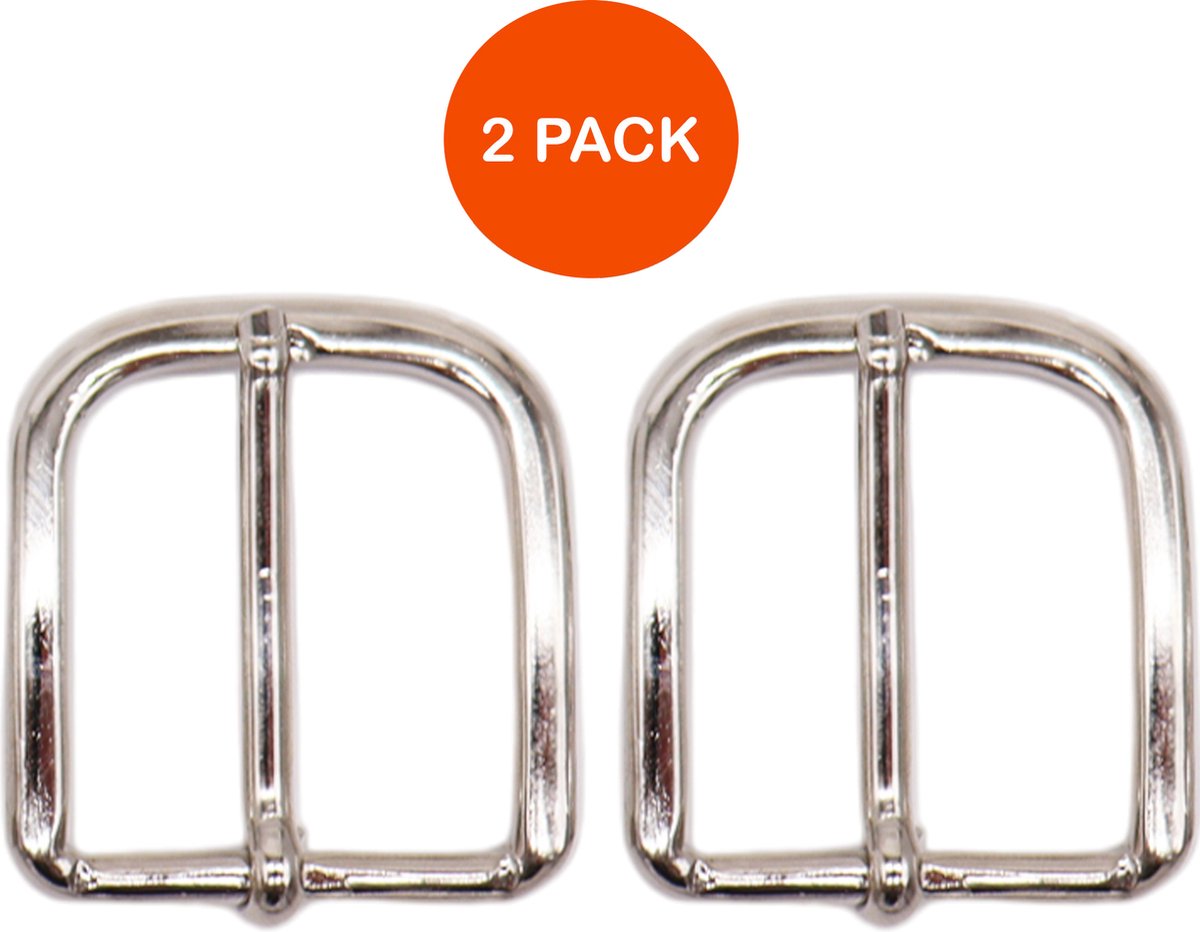 Losse Gesp - Riemgesp - 2 Stuks - 25 MM - Zilverkleurig Glans | bol.com