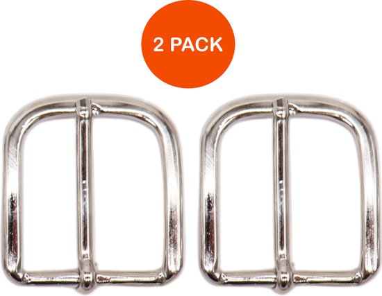 Losse Gesp - Riemgesp - 2 Stuks - 25 MM - Zilverkleurig Glans | bol.com