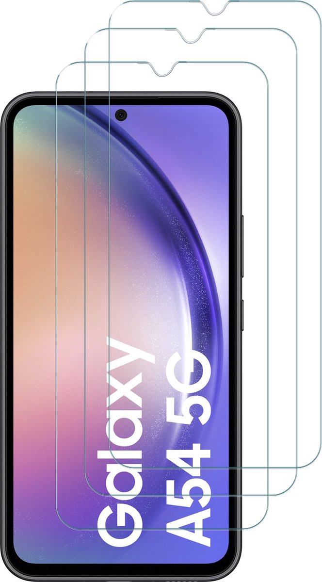 Samsung Galaxy A54 screenprotector gehard glas tempered glass - 3 Stuks | bol