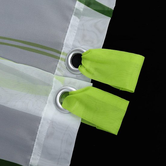 Gordijn Doorschijnend voile café-netgordijn met lussenpatroon | bol