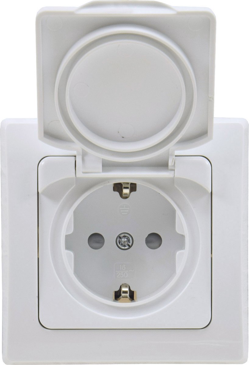 Stopcontact buiten - Wandcontactdoos inbouw - Geaarde contactdoos ...