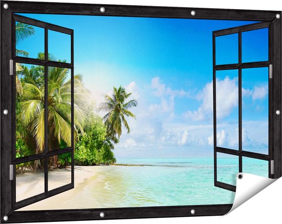 Gars Affiche de jardin Plage Tropicale Transparente à la Mer Bleue ...