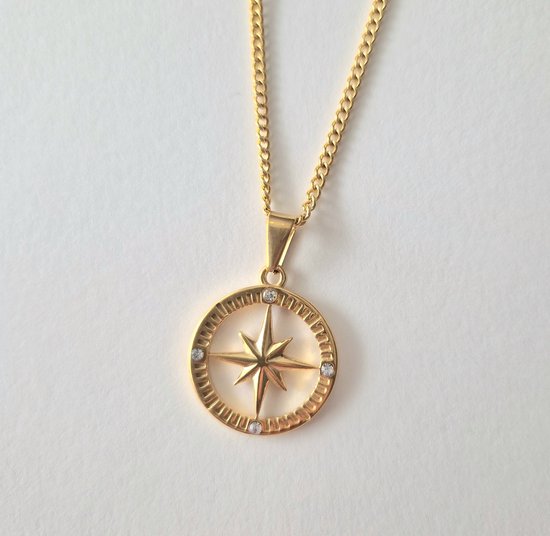 Ketting Guidance - NotsoSupermom - Poolster - Noordster - 18k goud - 60 ...