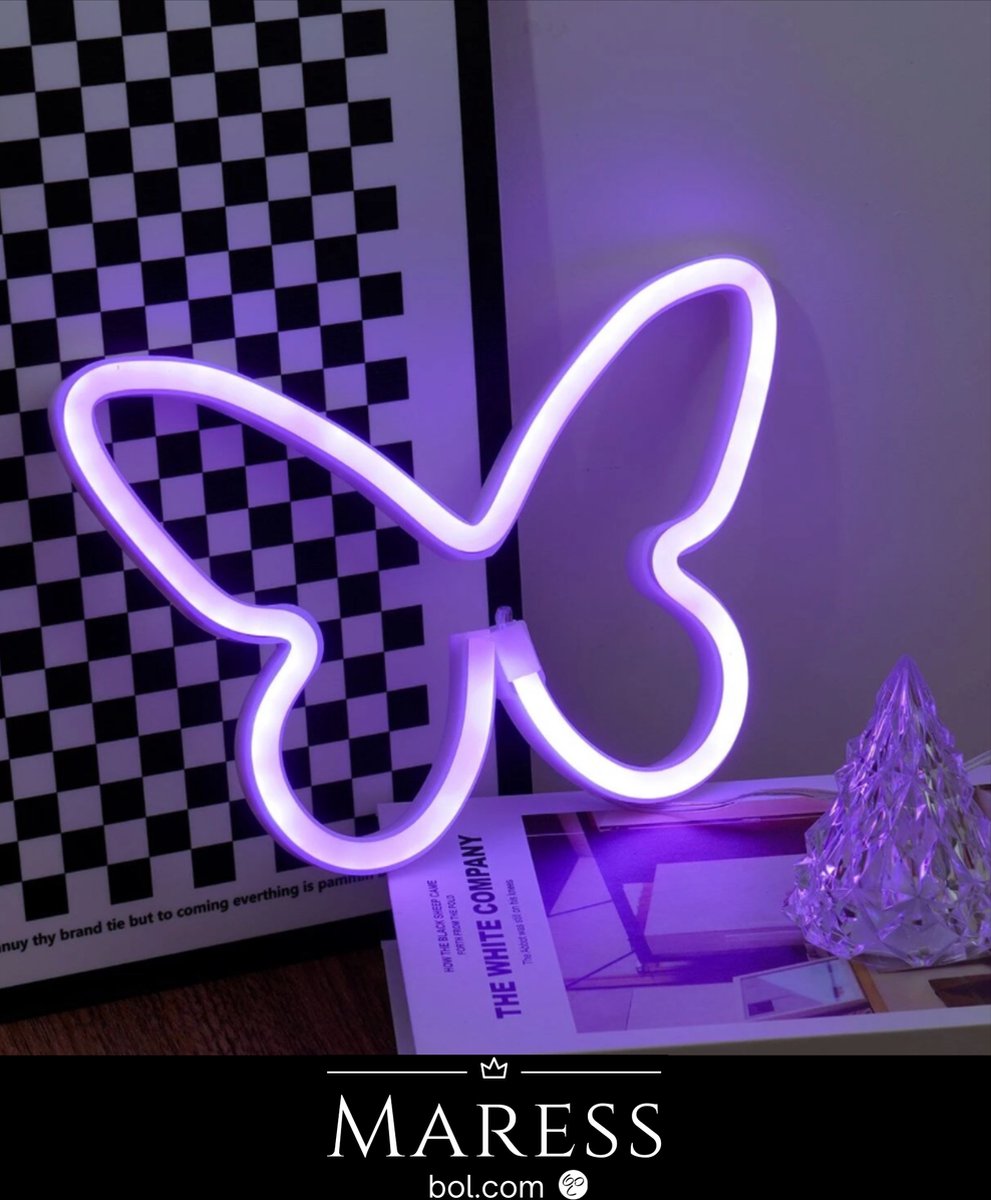 Neon verlichting vlinder paars - Vlinder - Neon wandlamp - Butterfly ...