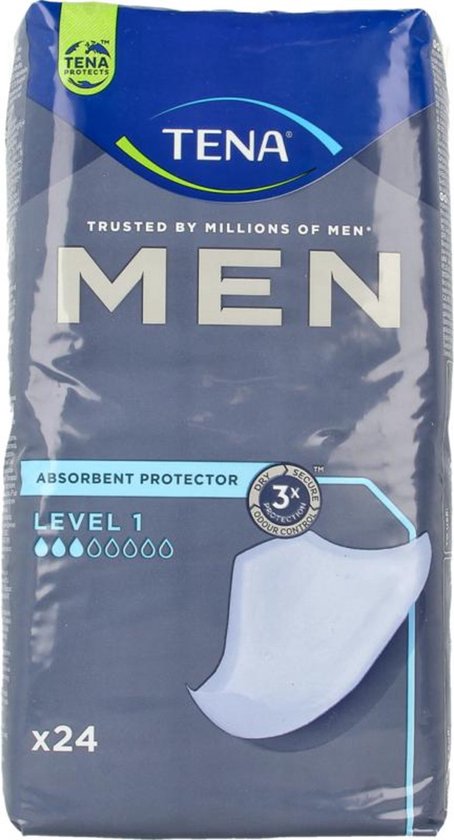 TENA Men Absorbent Protector Level 1 - Ultradun - 24 stuks | bol