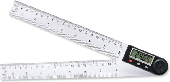 Hoekmeter Gradenmeter 360 graden met 20cm lineaal Digital Protractor ...