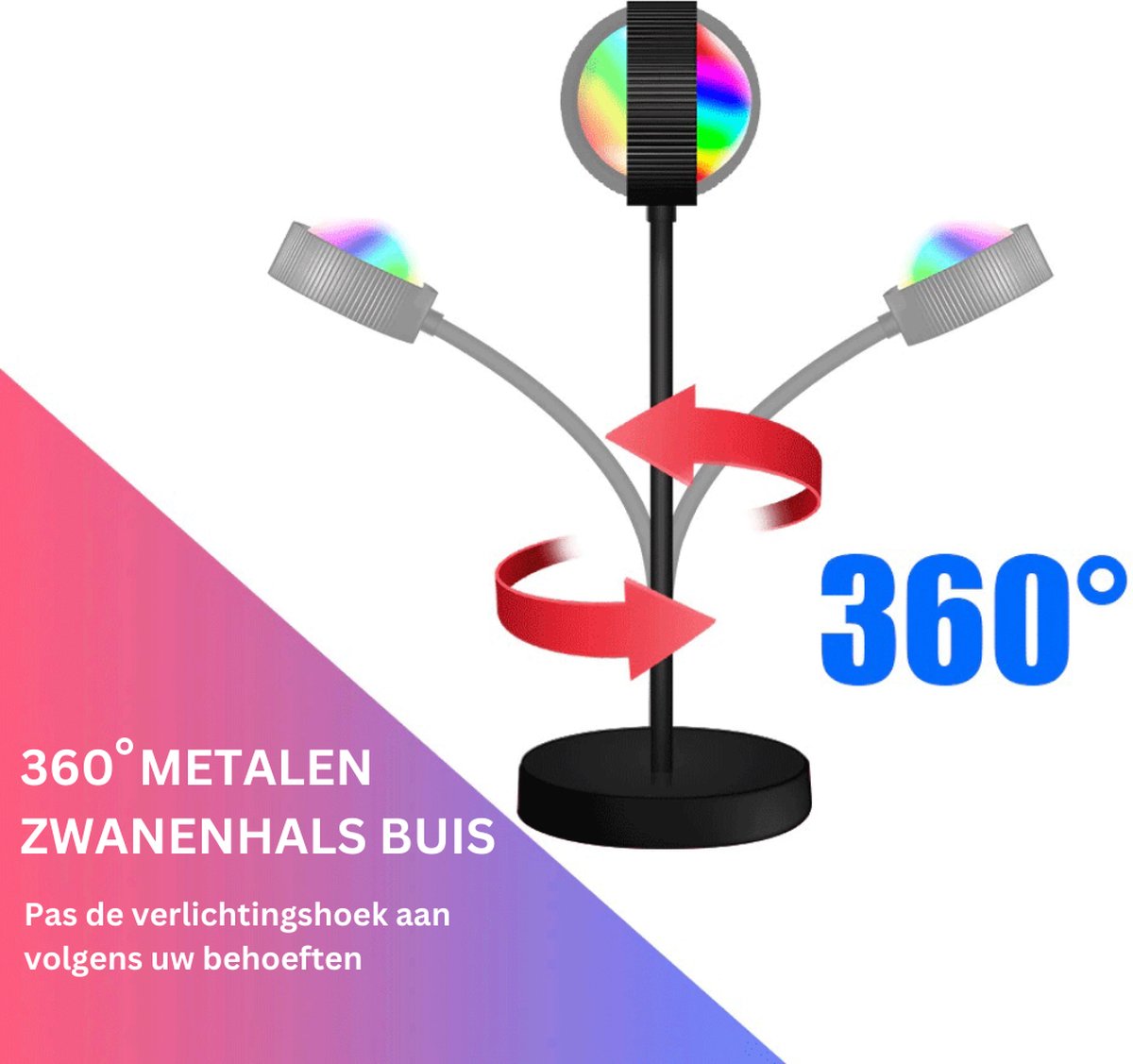 Sunset Lamp - Tiktok Lamp Met Bluetooth – 15 Kleuren Met ...