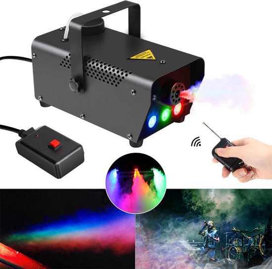 Rookmachine – Stroboscoop 3 Kleuren – Discolamp Met Afstandsbediening ...