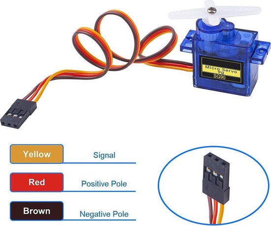 SG90 9g Micro Servo Motor 1.8kg.cm koppel - voor o.a. RC Drone / Auto / Vliegtuig /... | bol