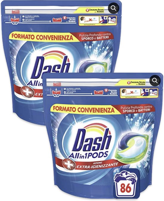 Dash Pods Wasmachine Wasmiddel In Capsules, 86 Wasbeurten (2x43) | bol
