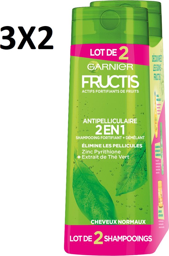 GARNIER FRUCTIS - ANTI ROOS SHAMPOO - VOORDEELVERPAKKING - 250ML Á - 6 ...