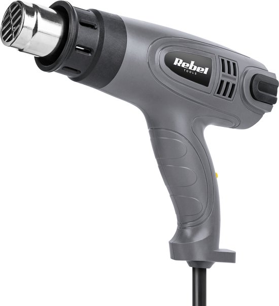 Rebel Professionele Heteluchtpistool / verfafbrander met 3 standen en 4 opzetstukken -... | bol