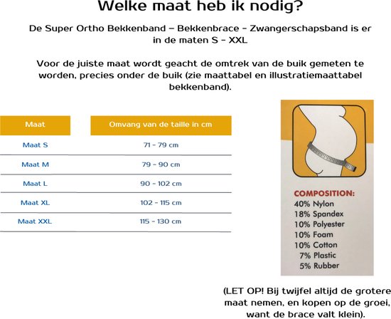 Super Ortho Bekkenband – Bekkenbrace - Zwangerschapsband - Buikband ...