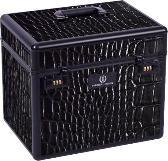 Imperial Riding - Grooming Box Shiny - Black / Black Croco | bol.com