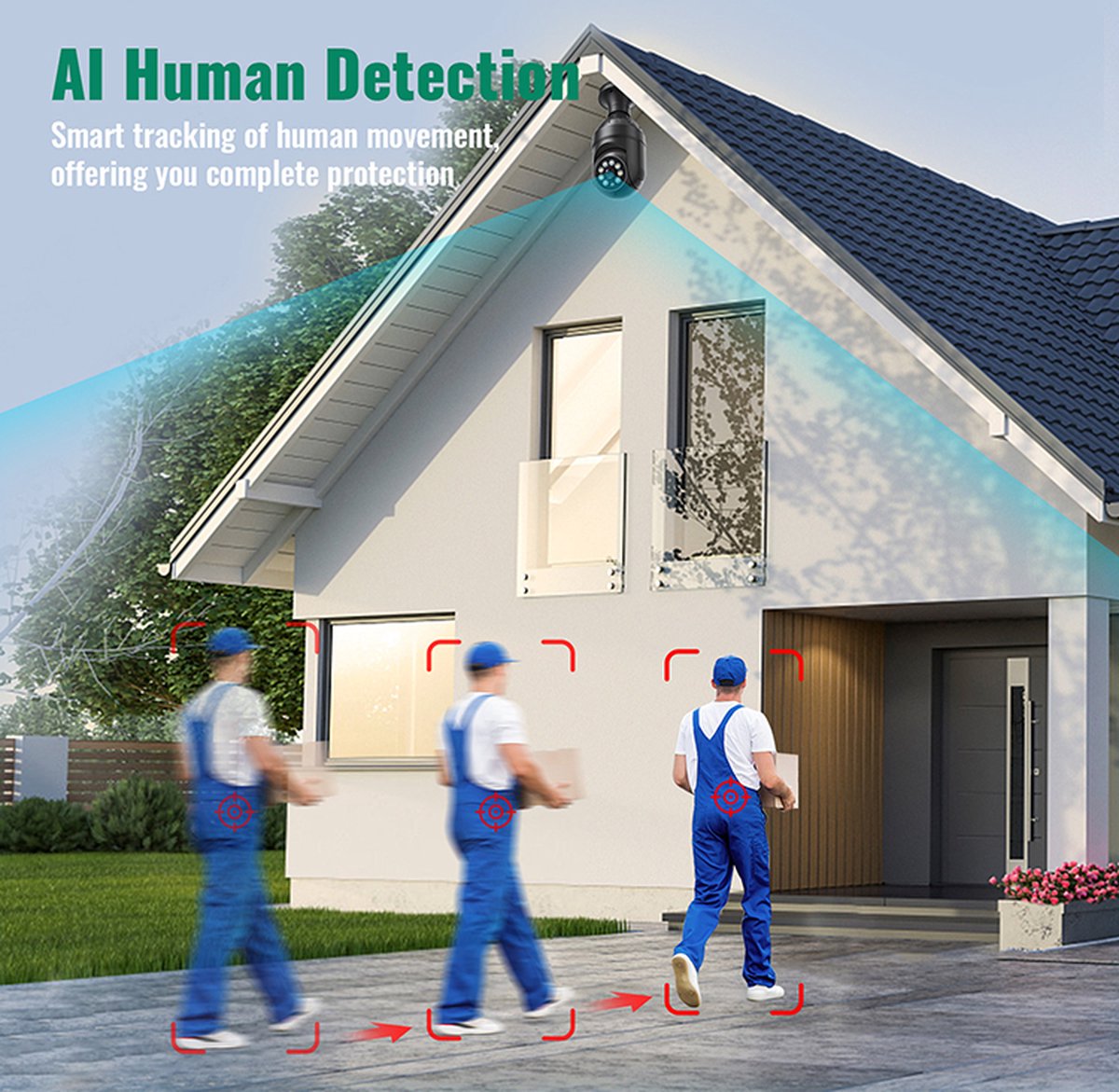 WINNES Beveiligingscamera - IP Camera - E27 Plug- Spy Camera - 2-Weg Audio - Beweeg en... | bol.com