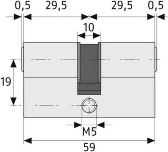 Cilinderslot 4 x cilindersloten gelijksluitend 60 mm inclusief 6 ...