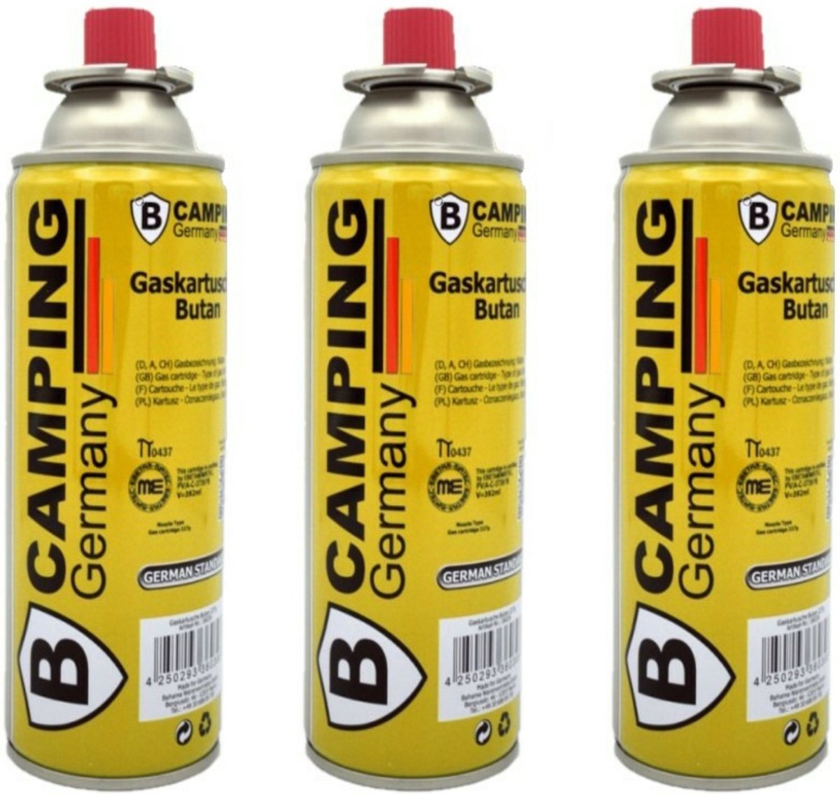 Recharge de cartouches de gaz butane - 5x - 227 grammes - pour réchaud ...