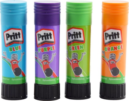 Ensemble de bâtons de colle Pritt Colored - 4 bâtons de colle - Colle ...