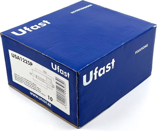 UFAST keilbout + moer - M12 x 75 - Draadstang 100 mm - Verzinkt - 10 ...