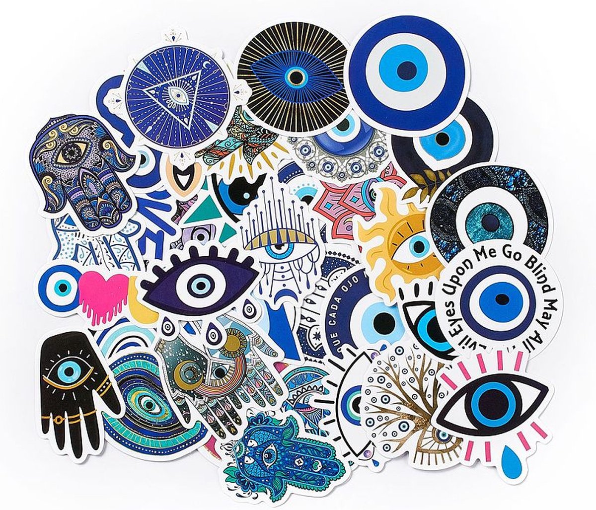 Evileye Stickers - 50 Stuks - Bullet Journal - NAZAR Stickers - Laptop ...