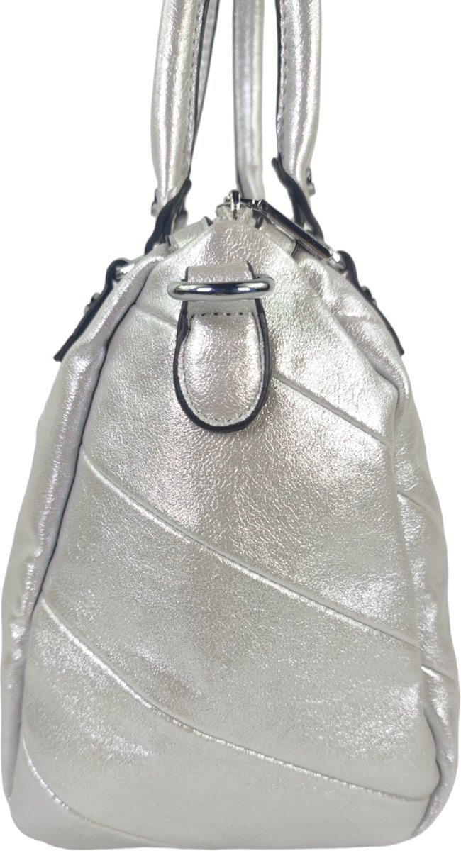 Mandoline 100% vegan handtas zilver | bol.com