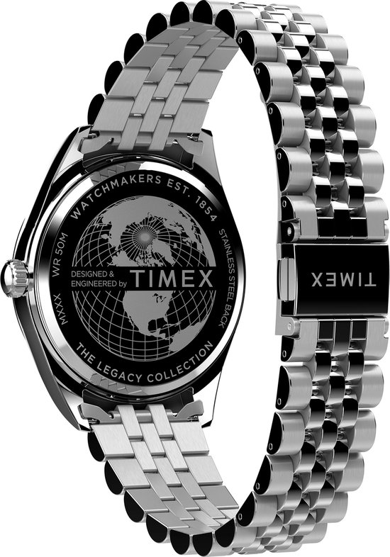 Timex Legacy TW2V67900 Horloge - Staal - Zilverkleurig - Ø 41 mm | bol