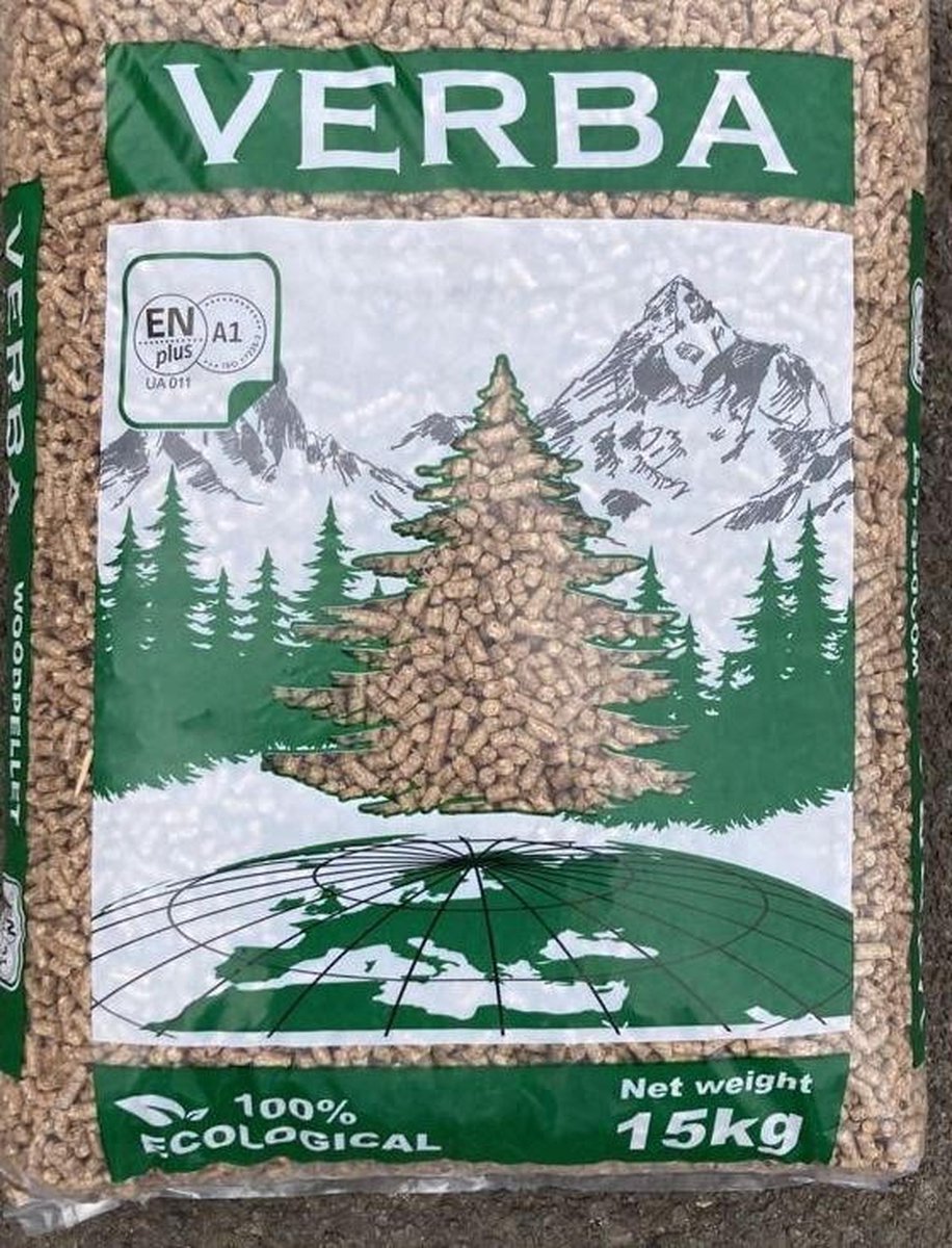 Verba houtpellets - 70 zakken - 1050 kg - Naaldhout pellets - EN+A1 & DIN+ | bol