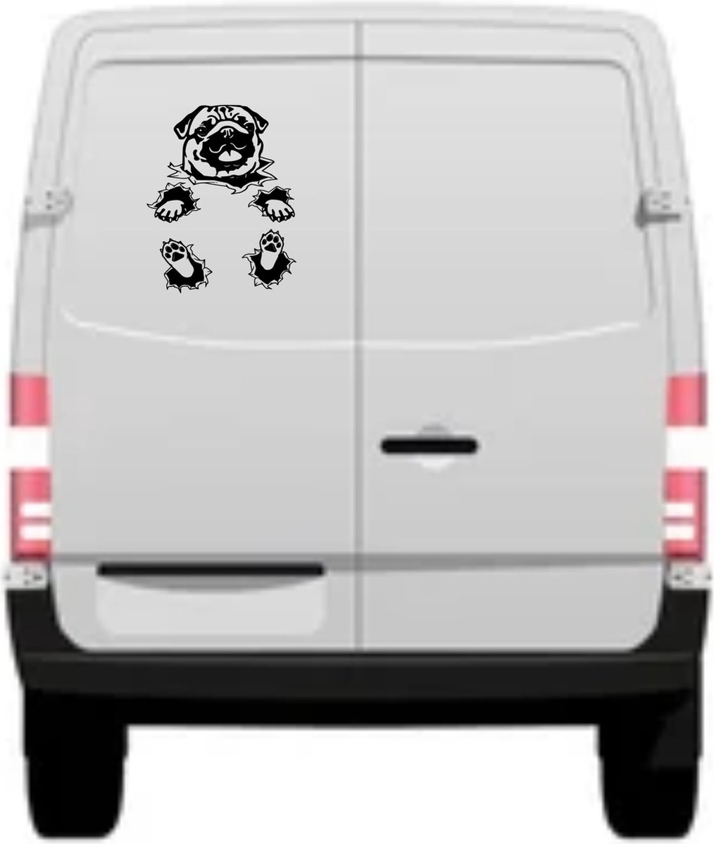 Auto - Raam sticker Dog - Hond - Hondenkop - Poten - Wall art ...